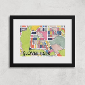 Glover Park Neighborhood Map Art Print - Etsy