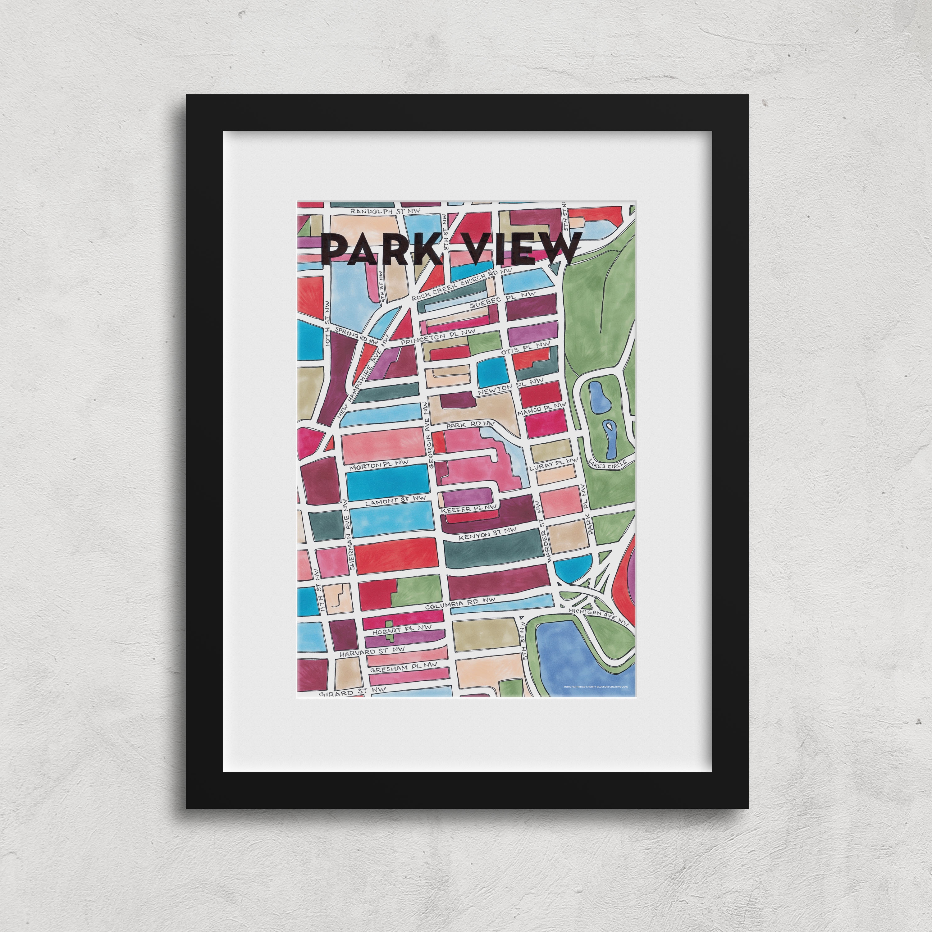 Park View Neighborhood Map Art Print - Etsy
