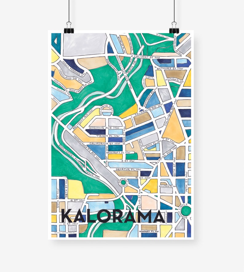 Kalorama Neighborhood Map Art Print | Etsy