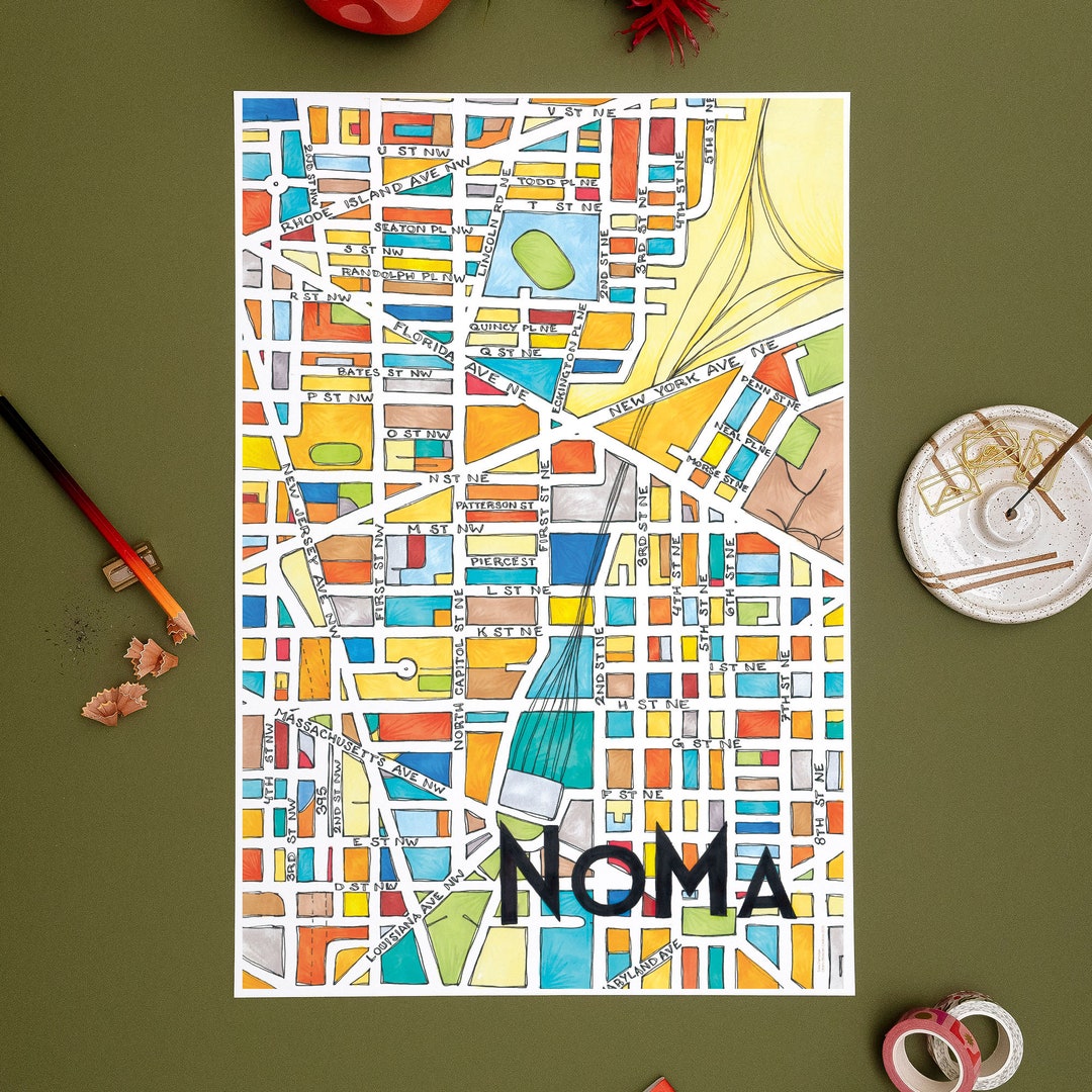 Noma Neighborhood Map Art Print - Etsy