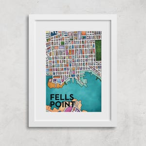 Fells Point Neighborhood Map Art Print - Etsy