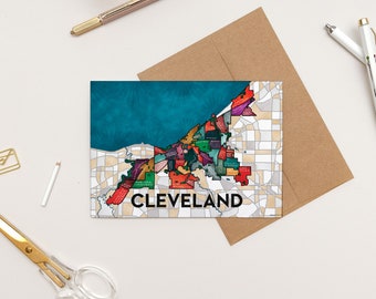 Cleveland Card Illustrated Cleveland Greeting Card - Etsy
