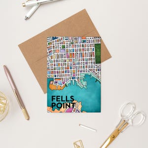 Fells Point Neighborhood Greeting Card - Etsy