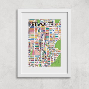 Petworth Neighborhood Map Art Print - Etsy