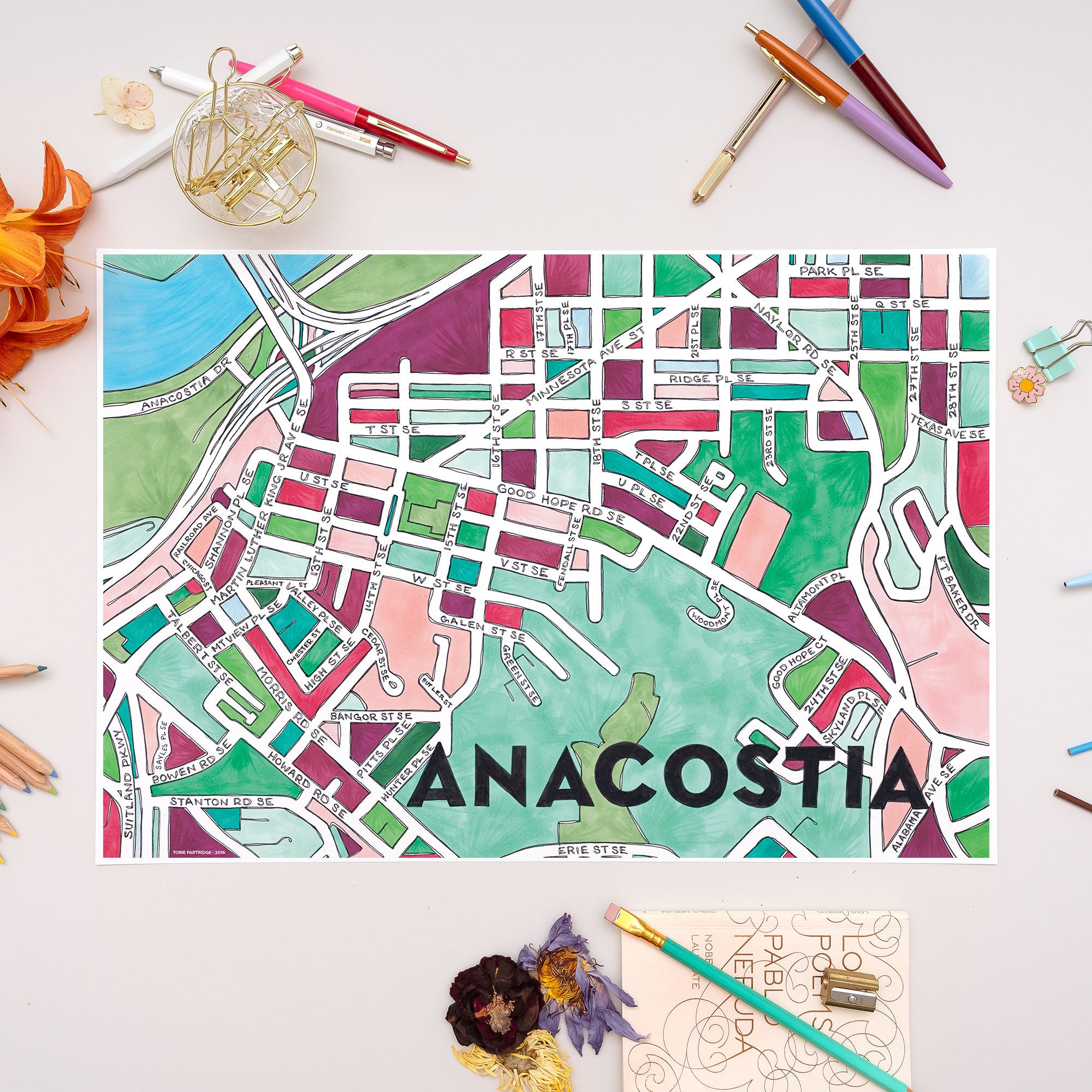Anacostia Neighborhood Map Art Print - Etsy