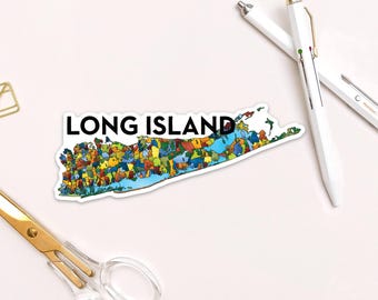 Long Island, NY Sticker - Etsy