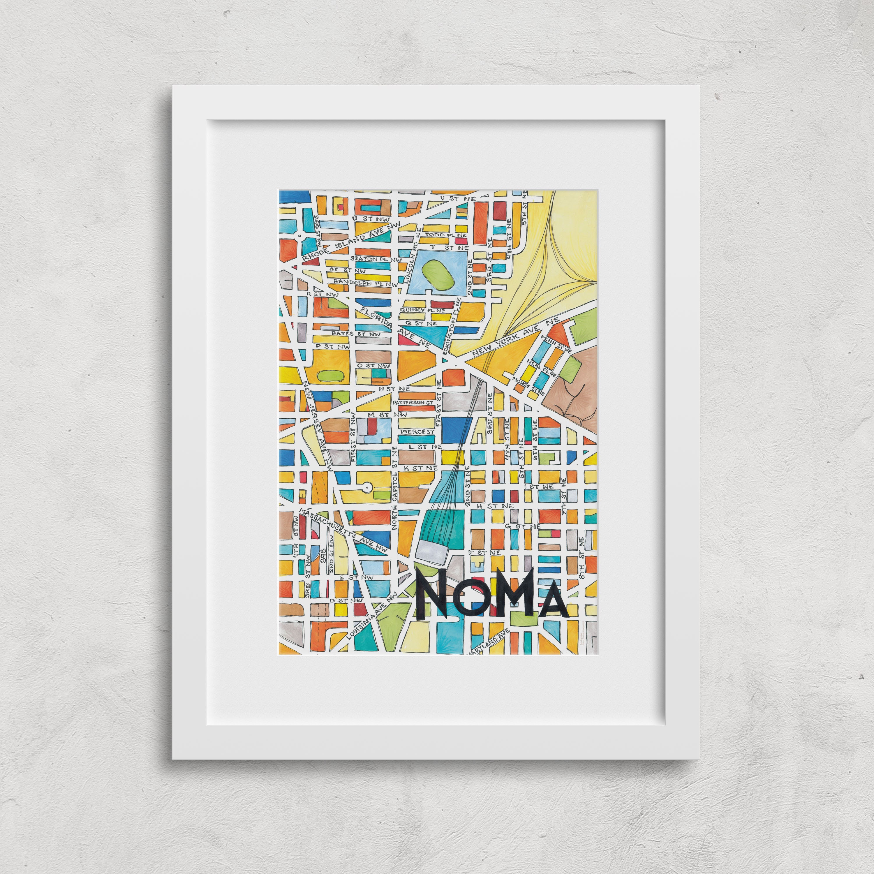 Noma Neighborhood Map Art Print - Etsy