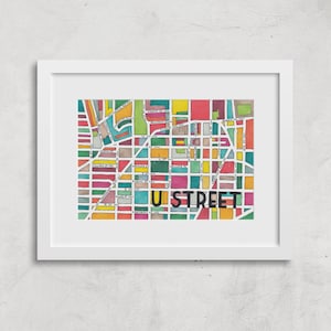 U Street Neighborhood Map Art Print - Etsy