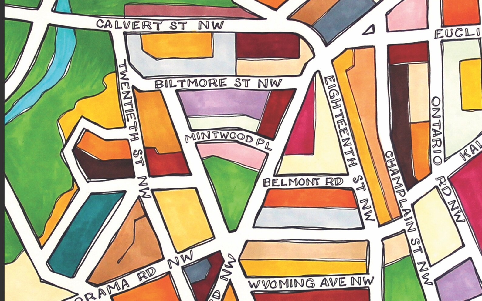 Adams Morgan Neighborhood Map Art Print - Etsy