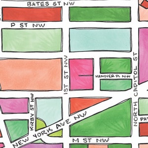 Truxton Circle Neighborhood Map Art Print - Etsy