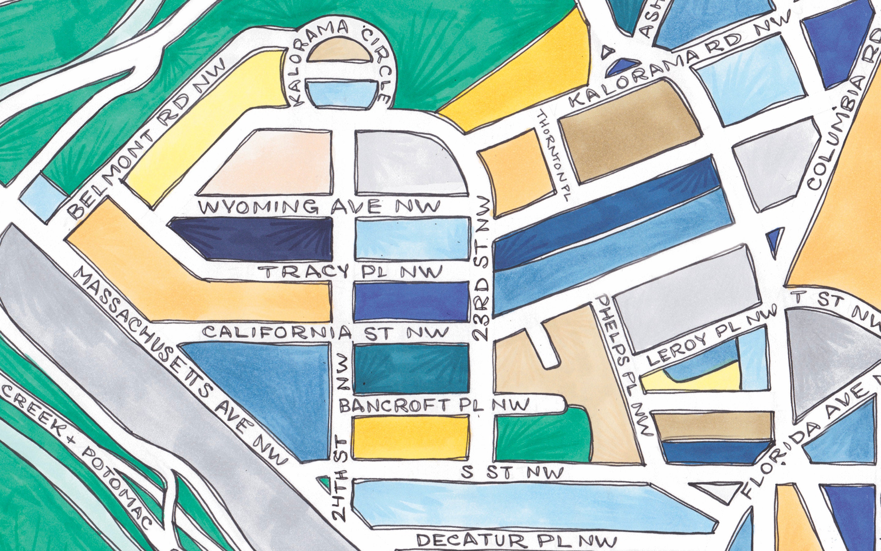 Kalorama Neighborhood Map Art Print - Etsy