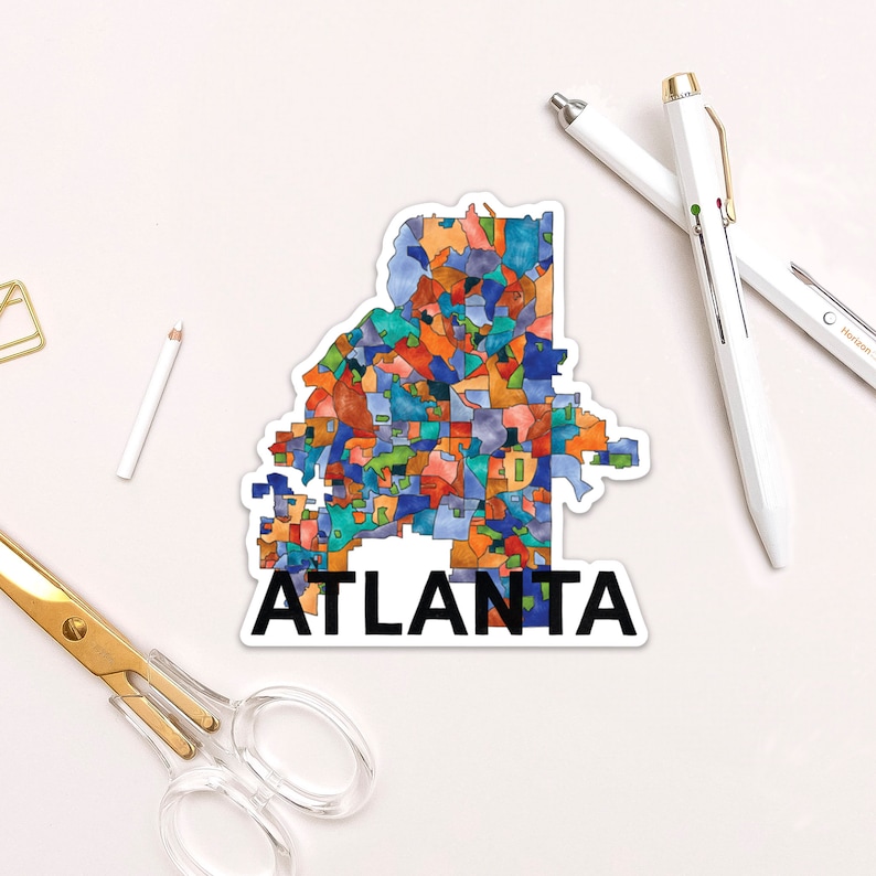 Atlanta Neighborhoods Sticker - Etsy