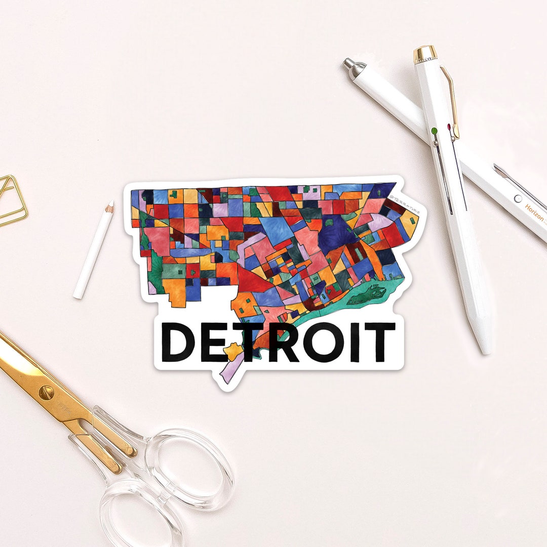 Detroit Neighborhoods Sticker - Etsy