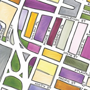 Cobble Hill Neighborhood Map Art Print - Etsy