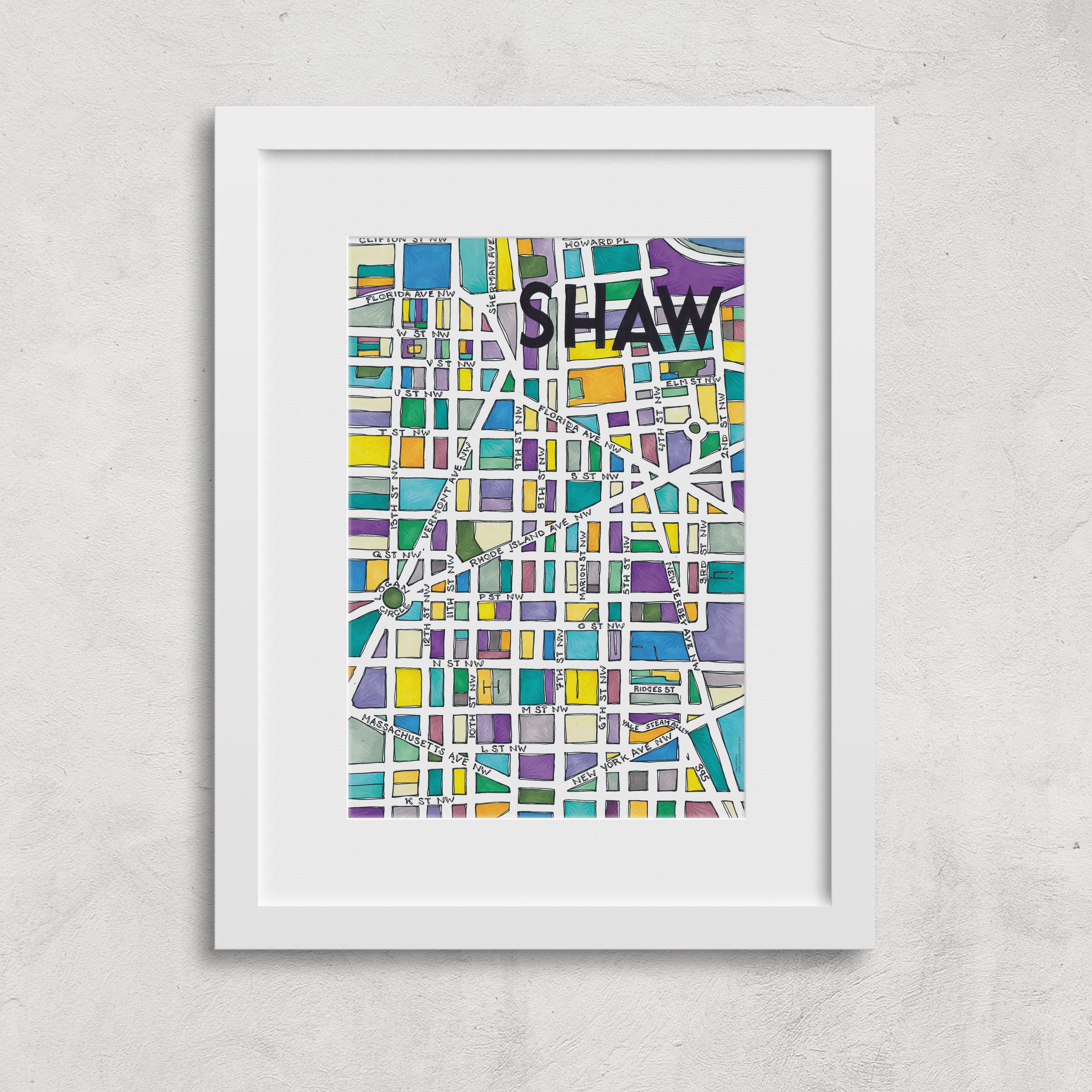 Shaw Neighborhood Map Art Print - Etsy