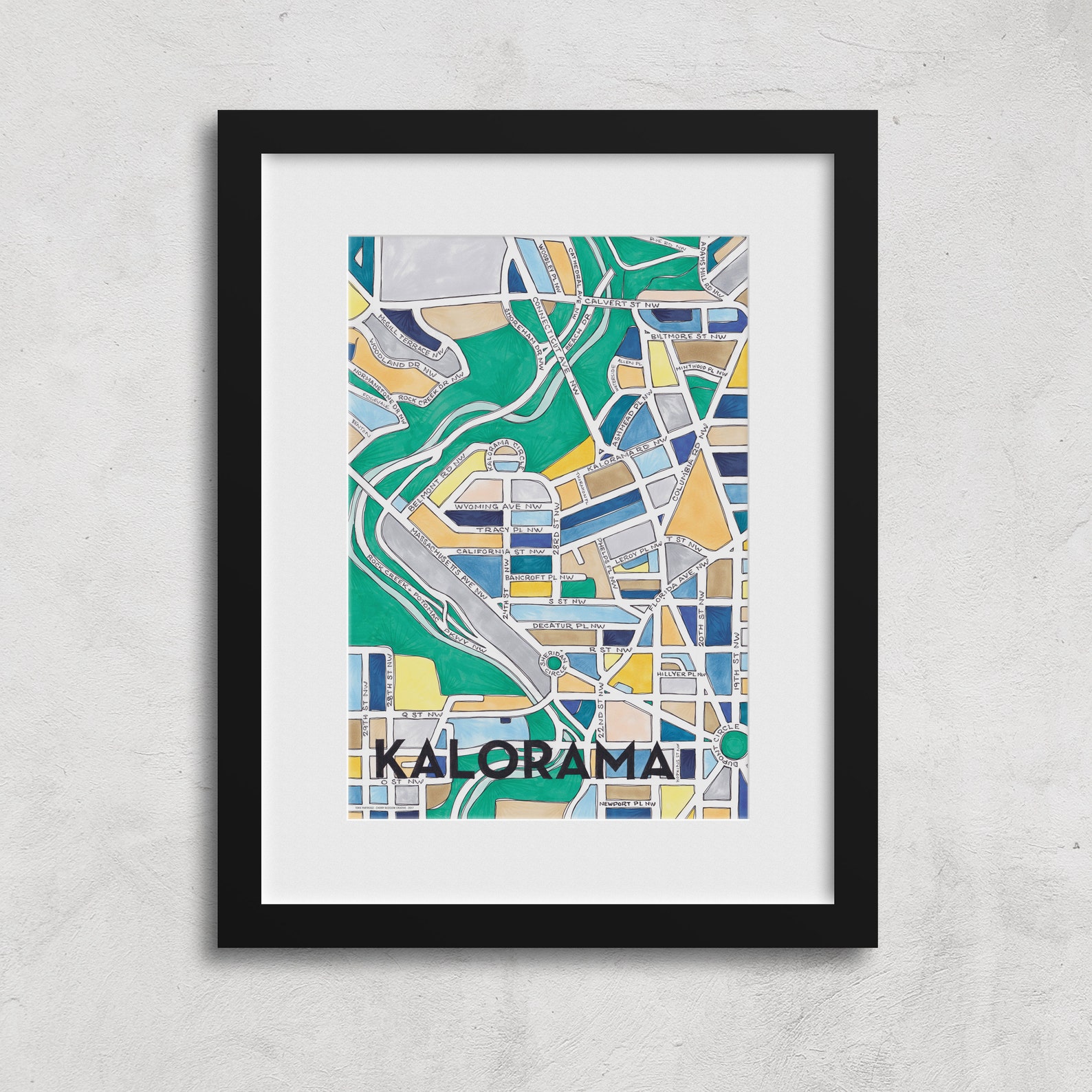 Kalorama Neighborhood Map Art Print - Etsy