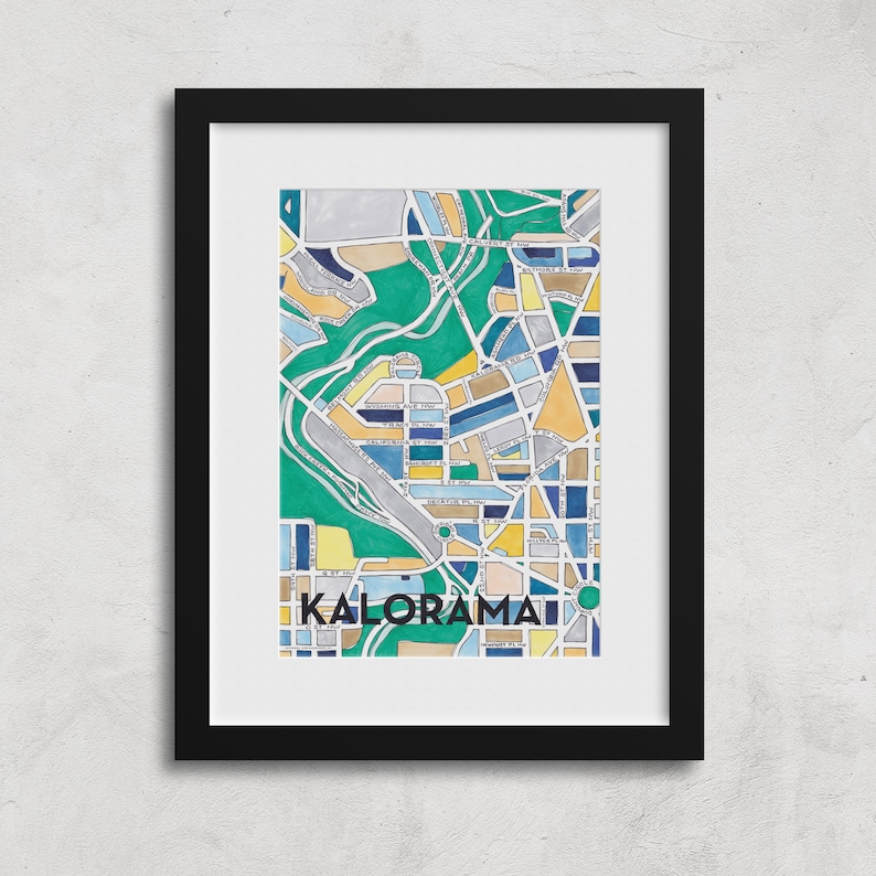 Kalorama Neighborhood Map Art Print - Etsy