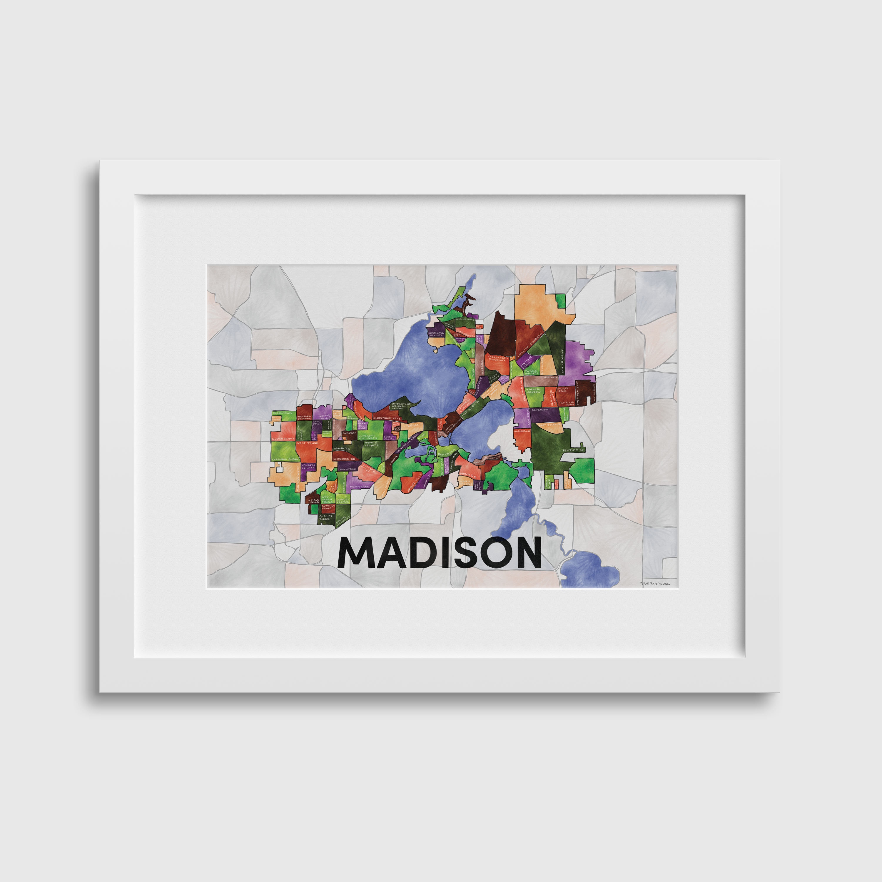 Madison Neighborhoods Map Art Print - Etsy