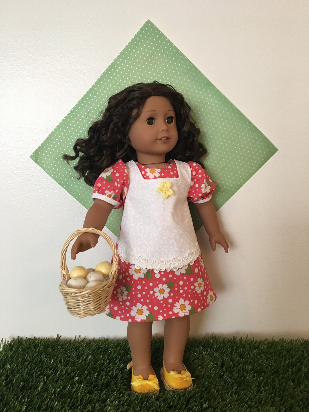 Spring Flowers Dress for 18 Inch American Girl Doll: Easter Outfit - Etsy