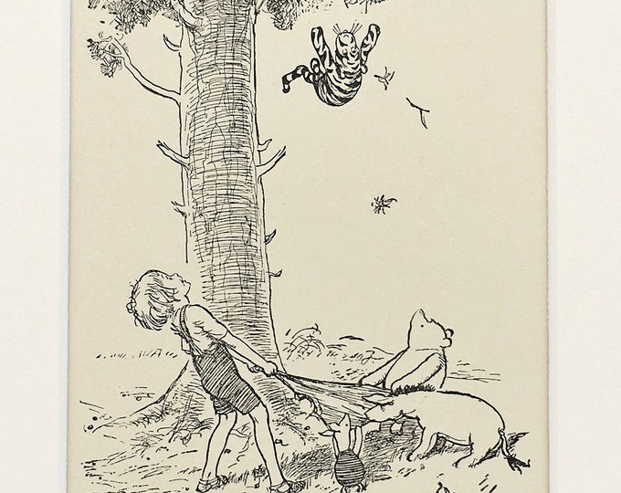 Winnie the Pooh Tigger Falls From Tree & Gets Caught by - Etsy