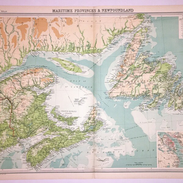 Map of Newfoundland - Etsy