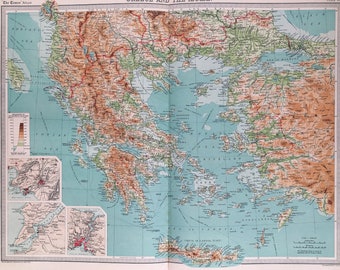 1922 Map of Turkey - Etsy