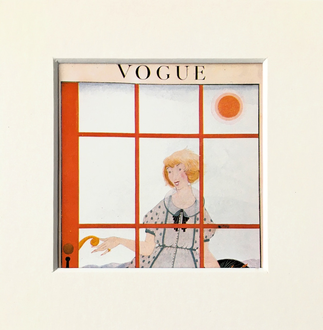 1920s VOGUE MAGAZINE COVER, 1980s Reproduction Vintage Fashion Print ...