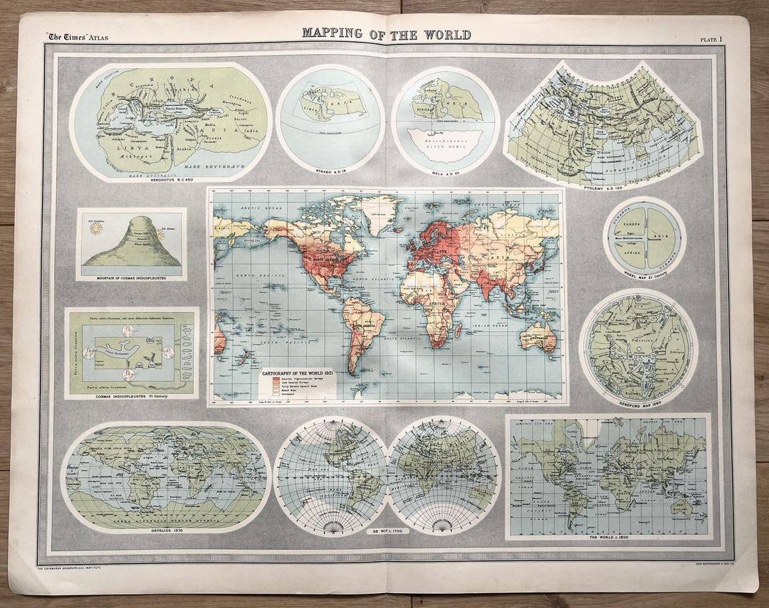 Very Large 1922 Map, Mapping the World - Maps Through History (1) - Etsy UK
