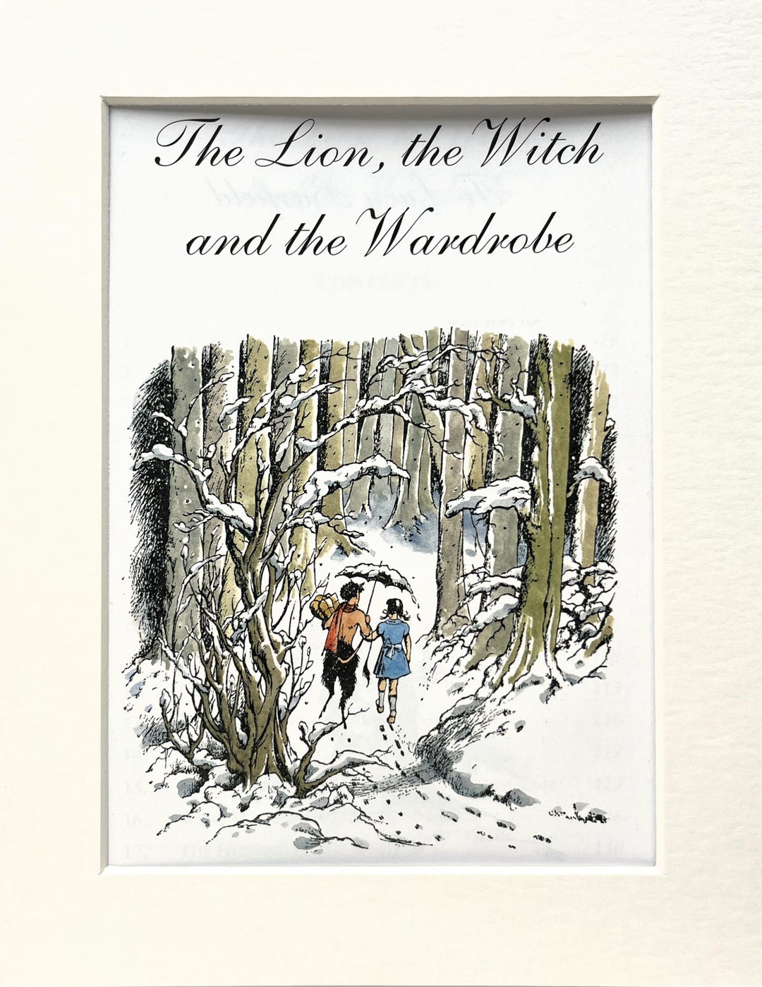 Narnia - the Lion, the Witch and the Wardrobe Large Mounted Colour ...