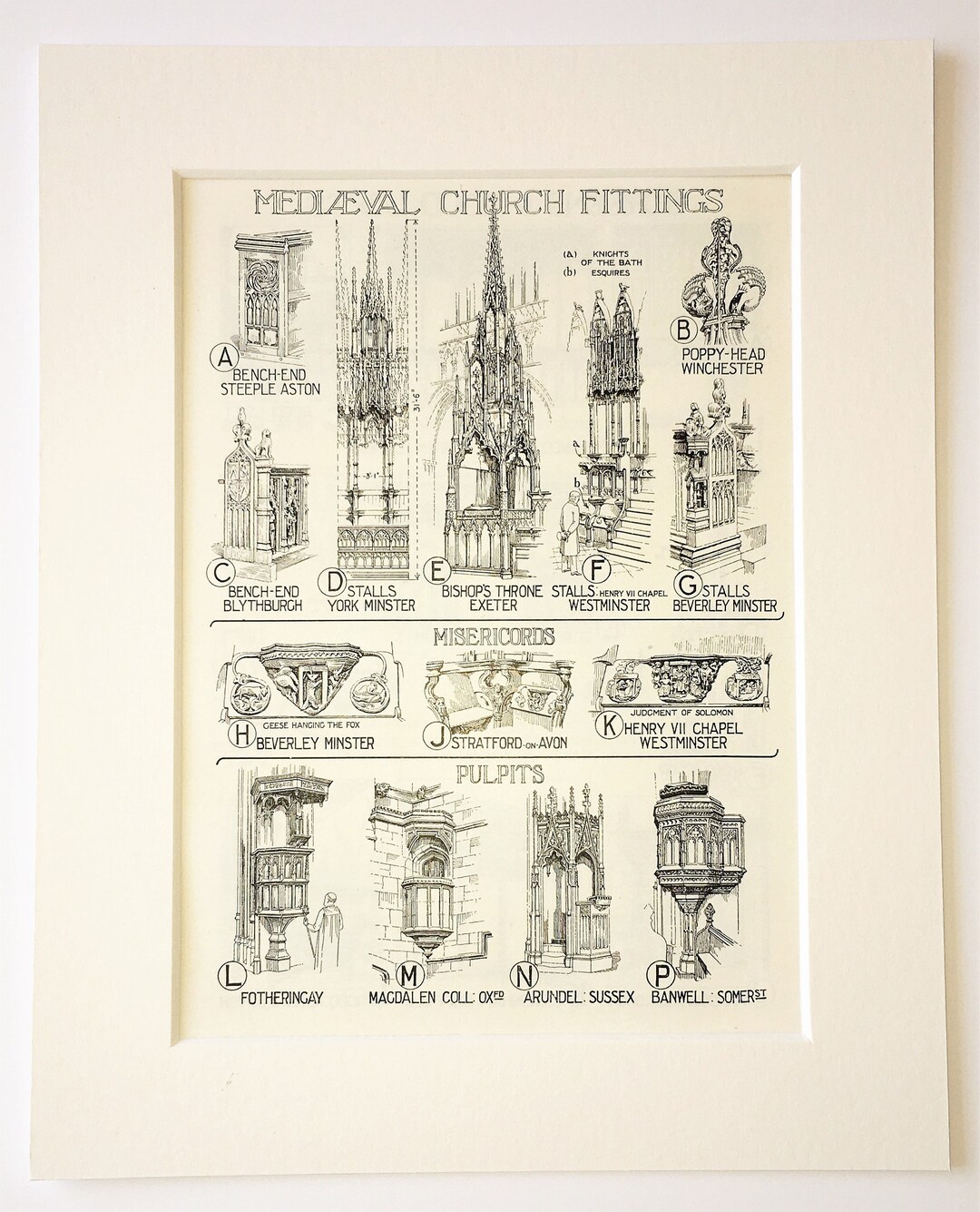 WOOD Carving, Pulpit, Bench Etc CHURCH ARCHITECTURE, 1890s Antique ...