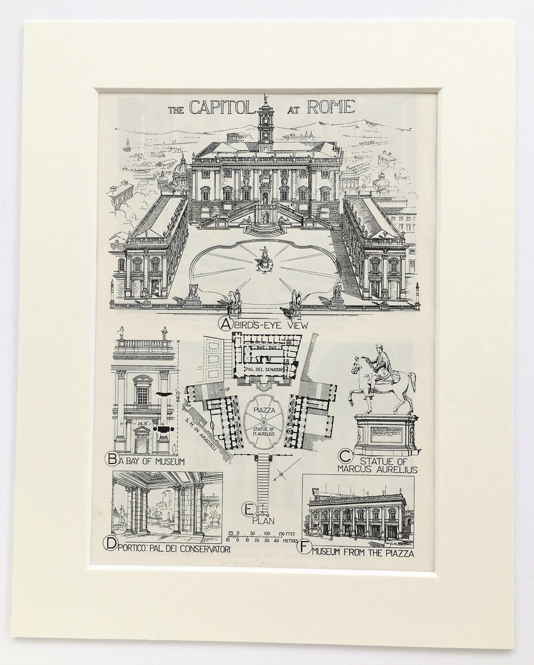 ITALIAN RENAISSANCE ARCHITECTURE Rome Capitol 1890s Antique - Etsy