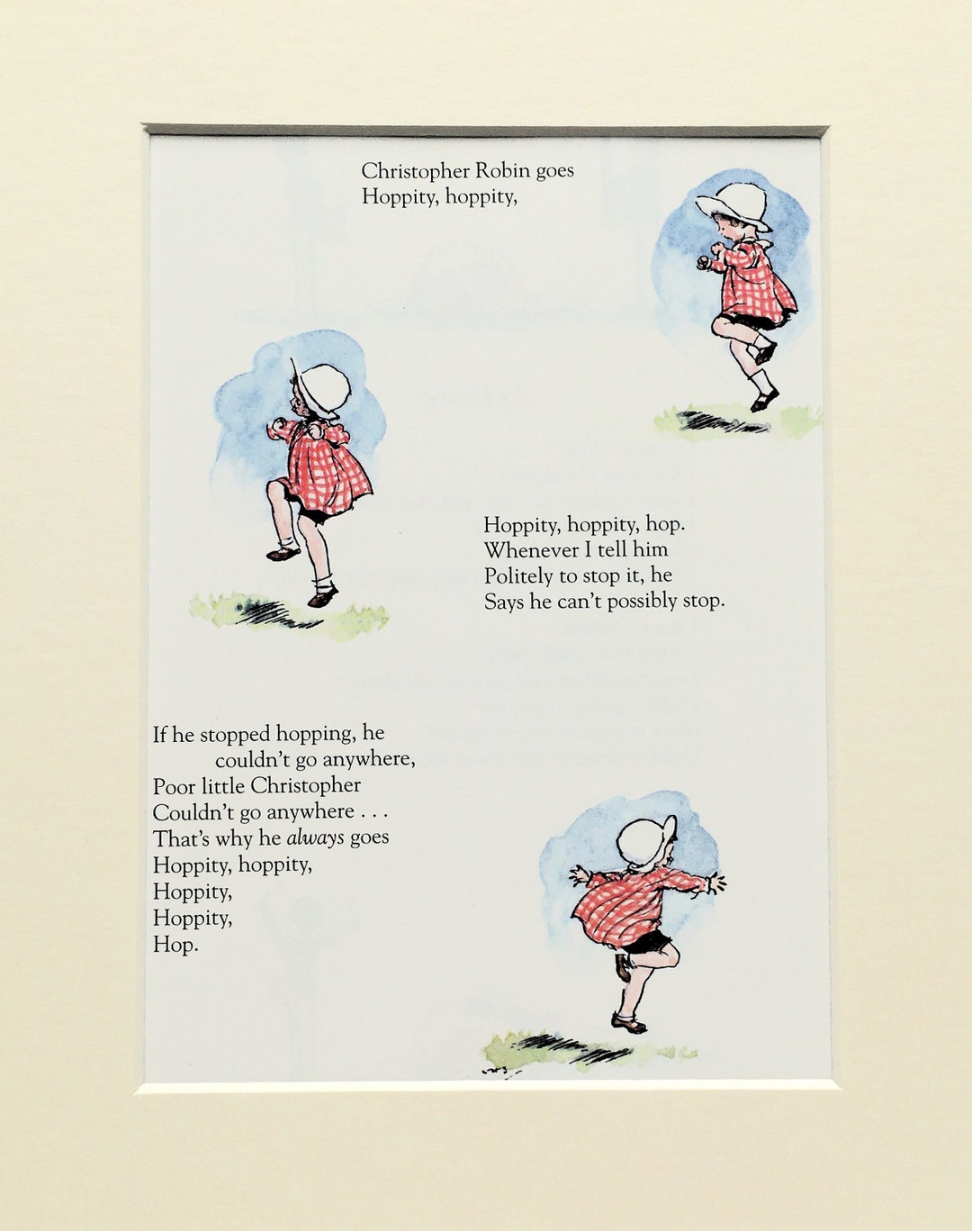 CHRISTOPHER ROBIN Poem by A.A. Milne & Ernest Shepard Large - Etsy