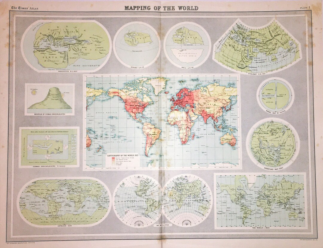 Very Large 1922 Map, Mapping the World Maps Through History SEE ...