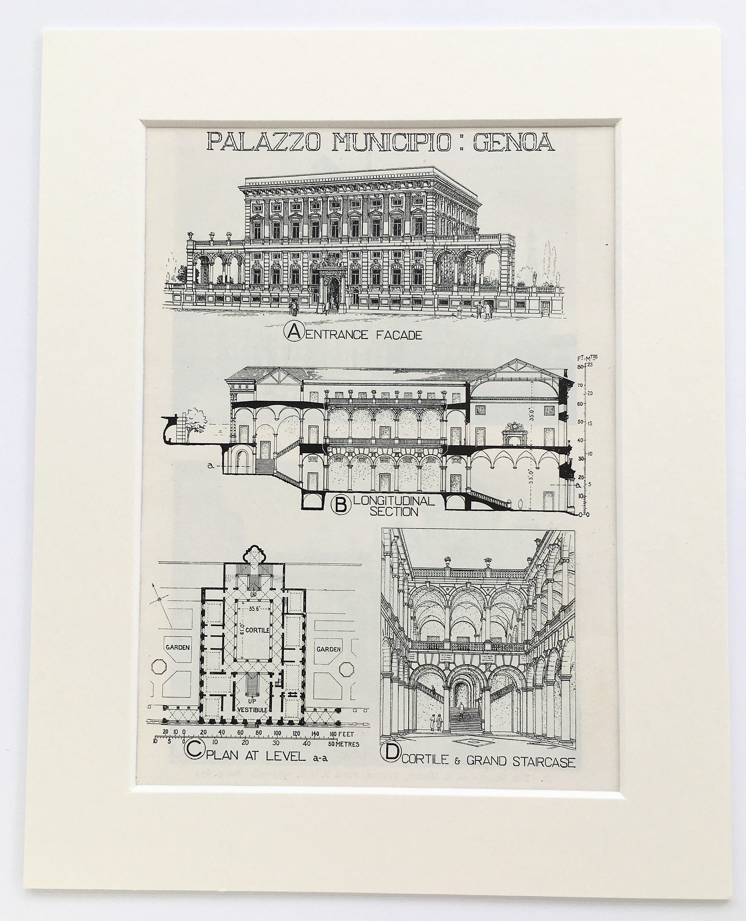 ITALIAN RENAISSANCE ARCHITECTURE Genoa 1890s Antique Print - Etsy