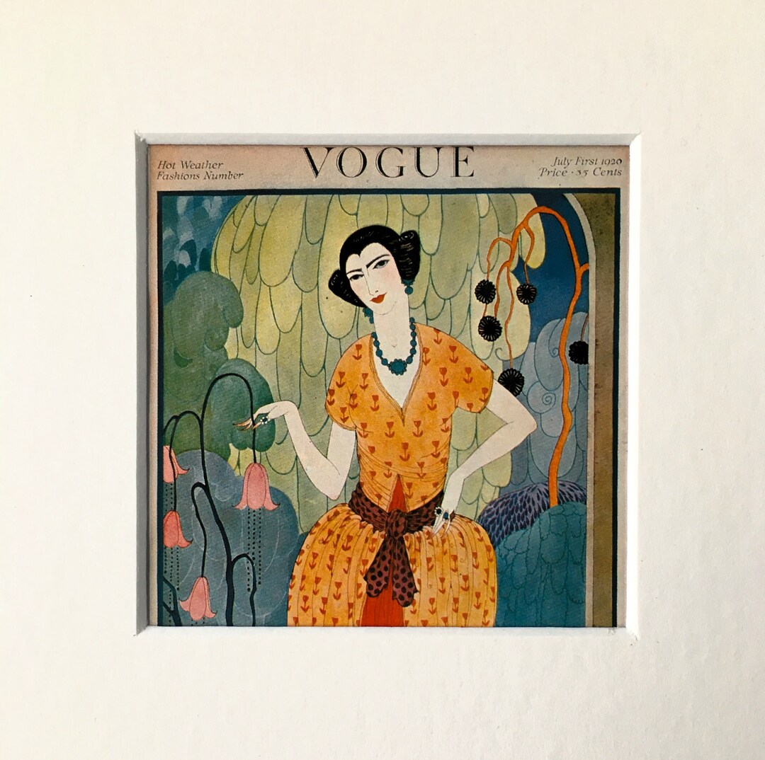 1920s VOGUE MAGAZINE COVER 1980s Reproduction Vintage Fashion - Etsy