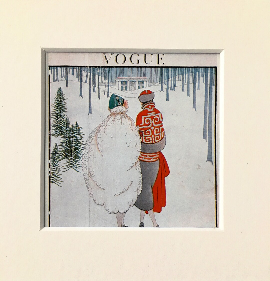 1920s VOGUE MAGAZINE COVER, 1980s Reproduction Vintage Fashion Print ...