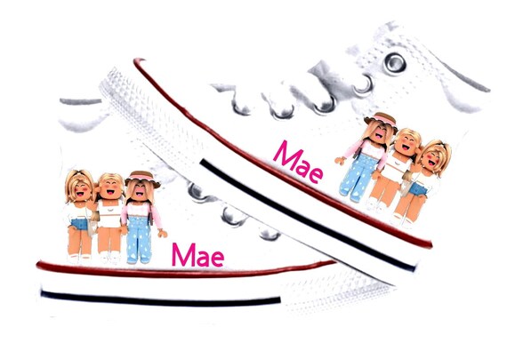 Roblox Girl Character Converse High Top Shoes Toddler Kids. - Etsy