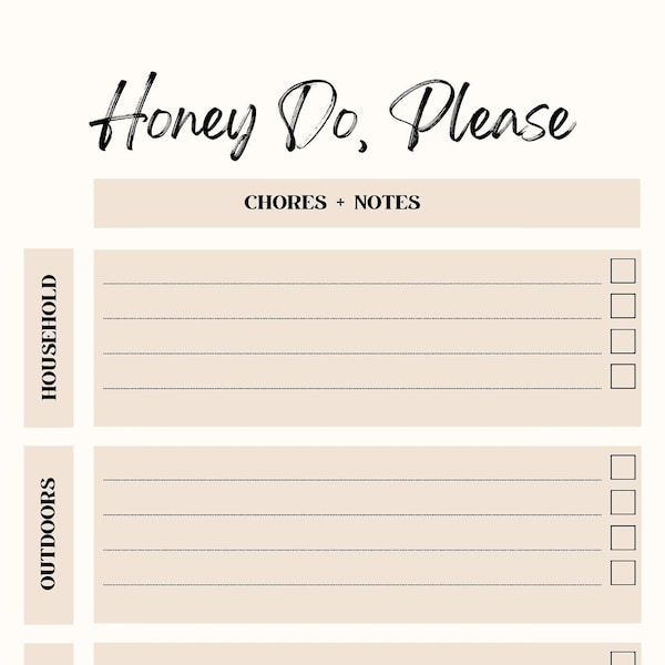 Honey Do List - Etsy