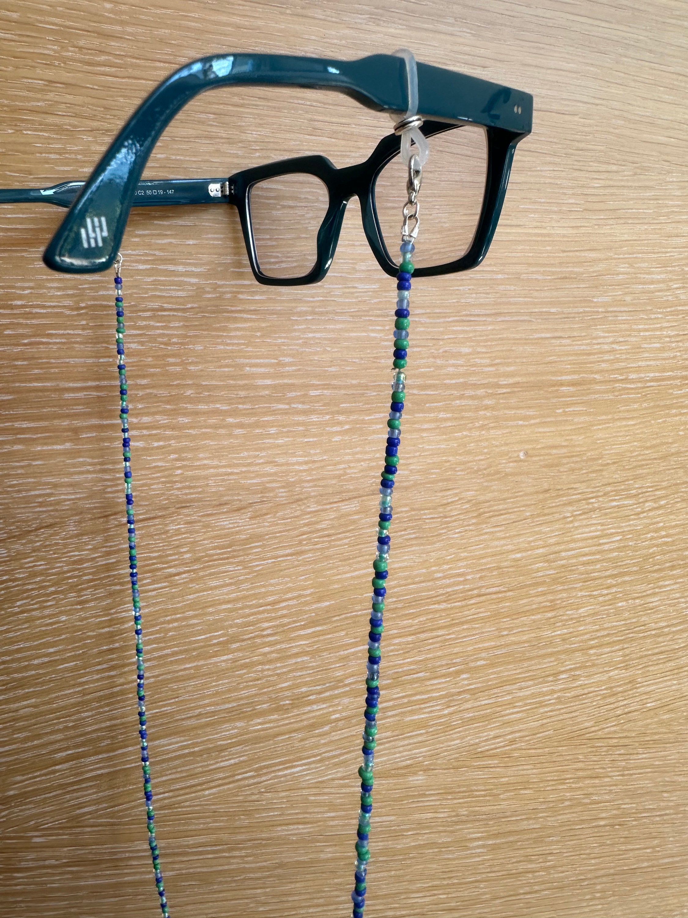 Blue Green Eyeglass Chain Beaded Glasses Lanyard Beaded Eyeglass ...