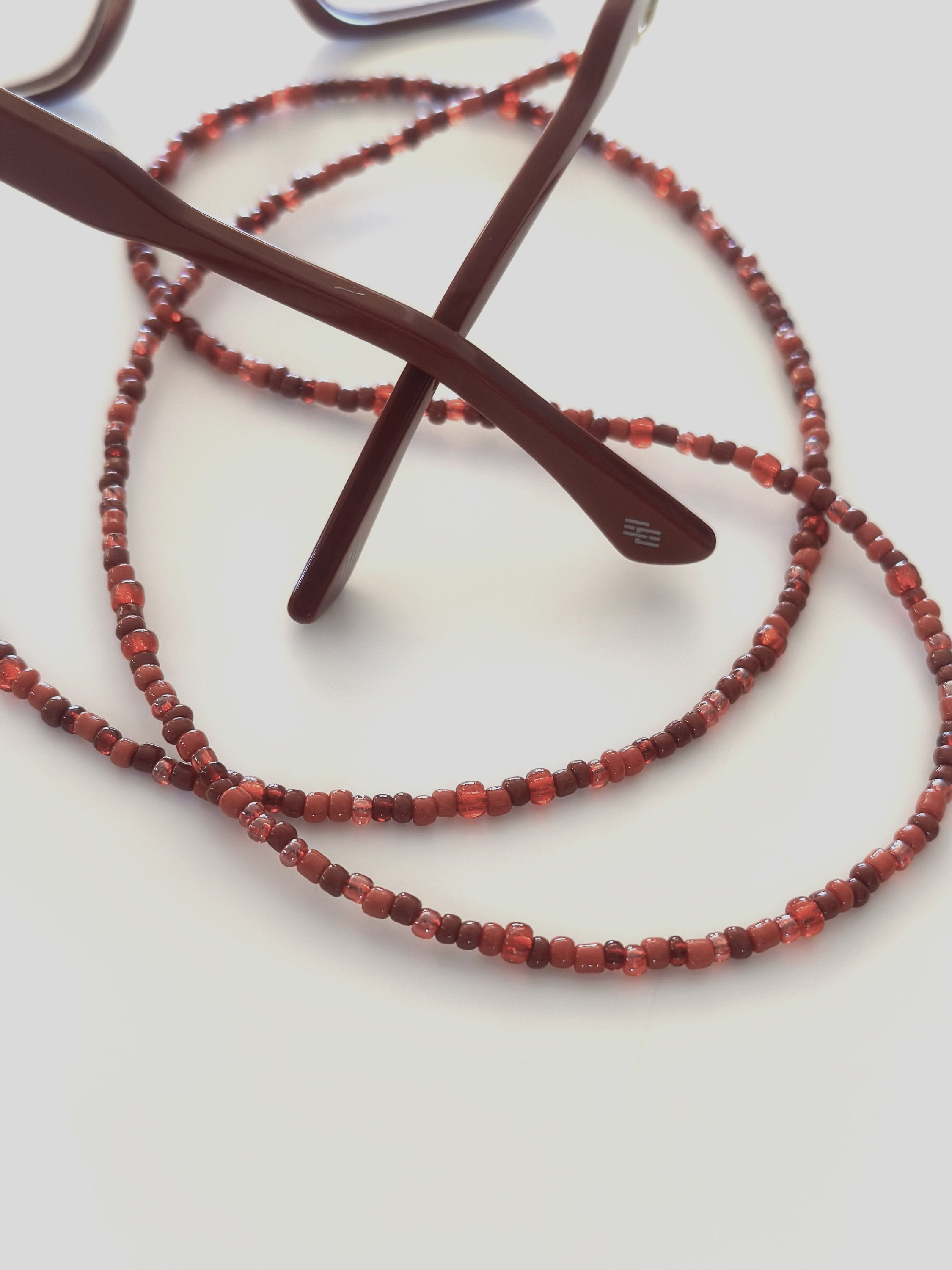 Cherry Red Eyeglass Chain Beaded Glasses Lanyard Beaded Eyeglass ...