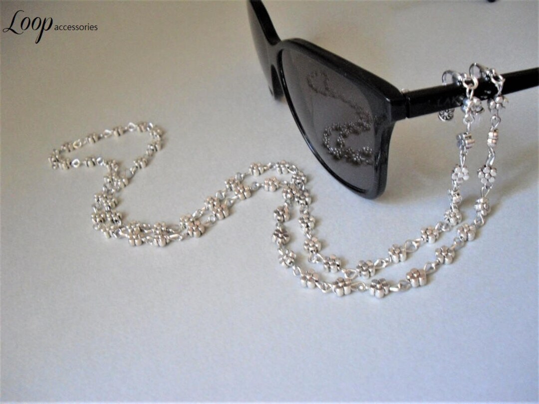 Daisy Eyeglasses Chain Silver Glasses Chain Eyeglass - Etsy