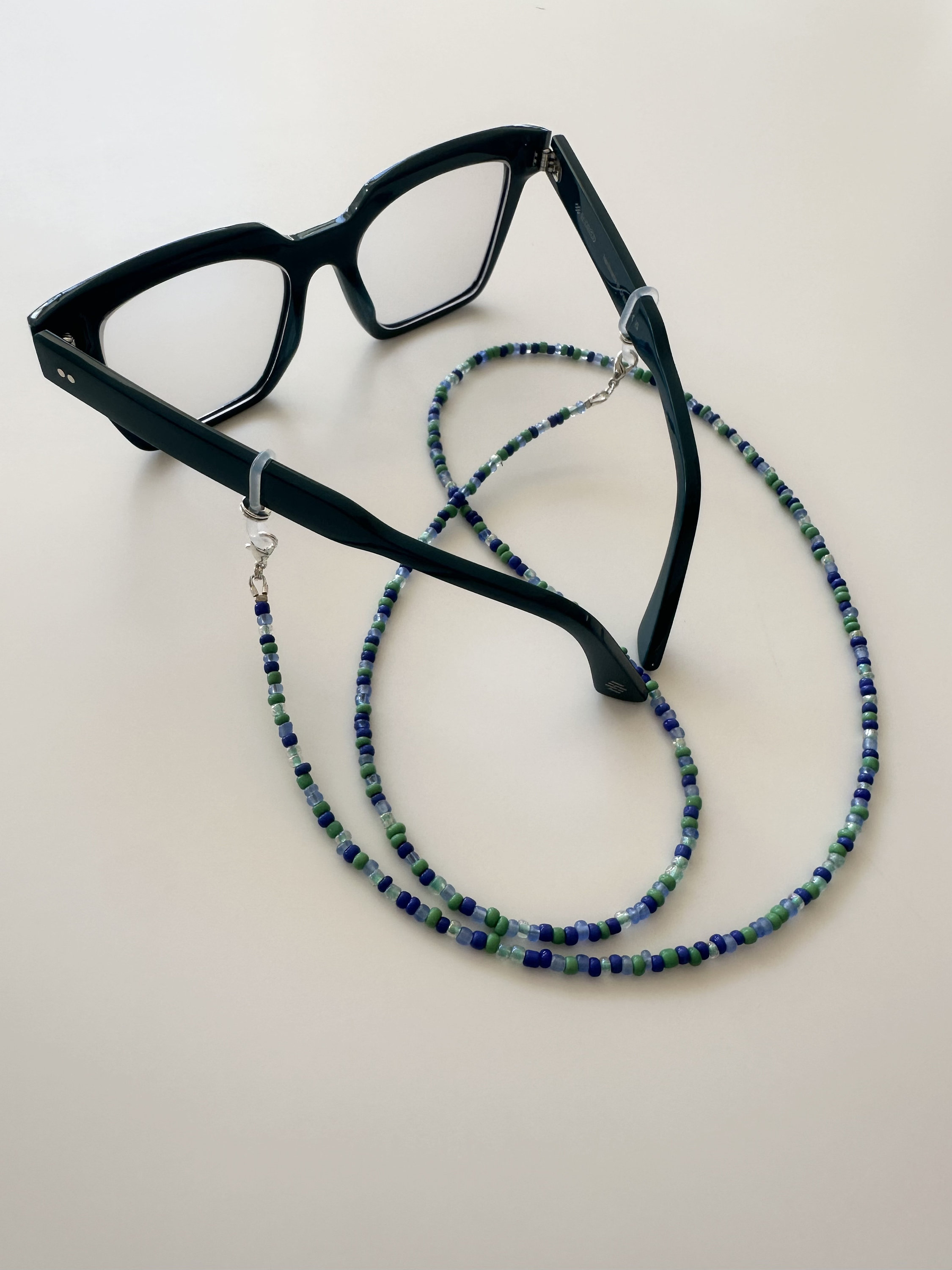 Blue Green Eyeglass Chain Beaded Glasses Lanyard Beaded Eyeglass ...