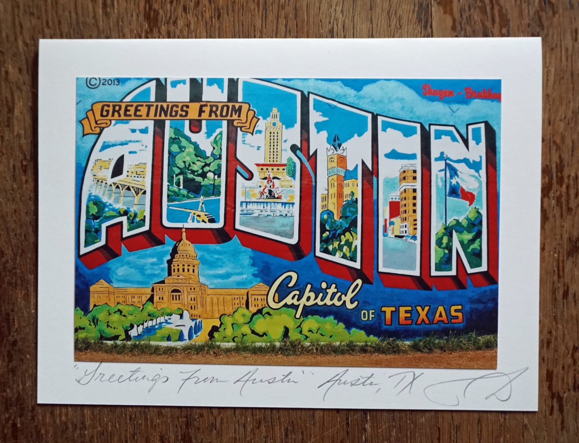 GREETINGS FROM AUSTIN ~ Handmade 5x7 Photo Greeting Card - Card Stock ...