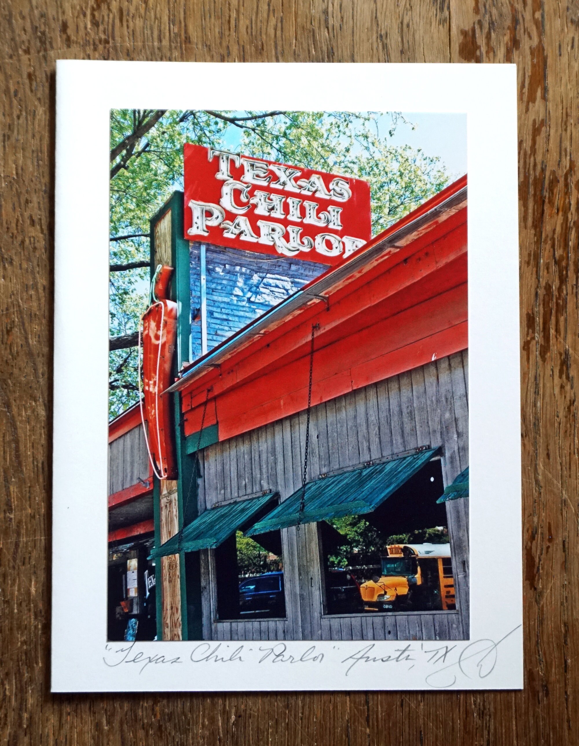 TEXAS CHILI PARLOR ~ Handmade 5x7 Photo Greeting Card - Card Stock and ...