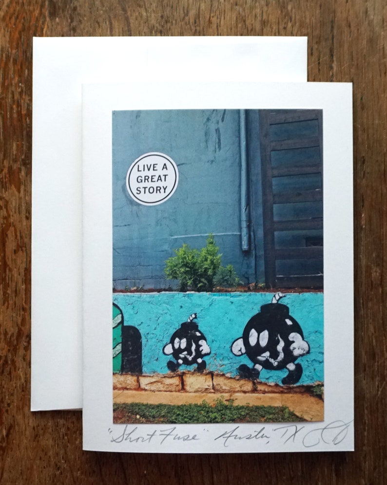SHORT FUSE ~ Handmade 5x7 Photo Greeting Card - Card Stock and Envelope ...
