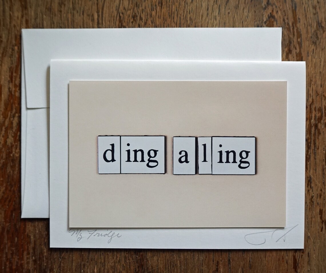 DING A LING Handmade 5x7 Photo Greeting Card Card Stock and Envelope ...