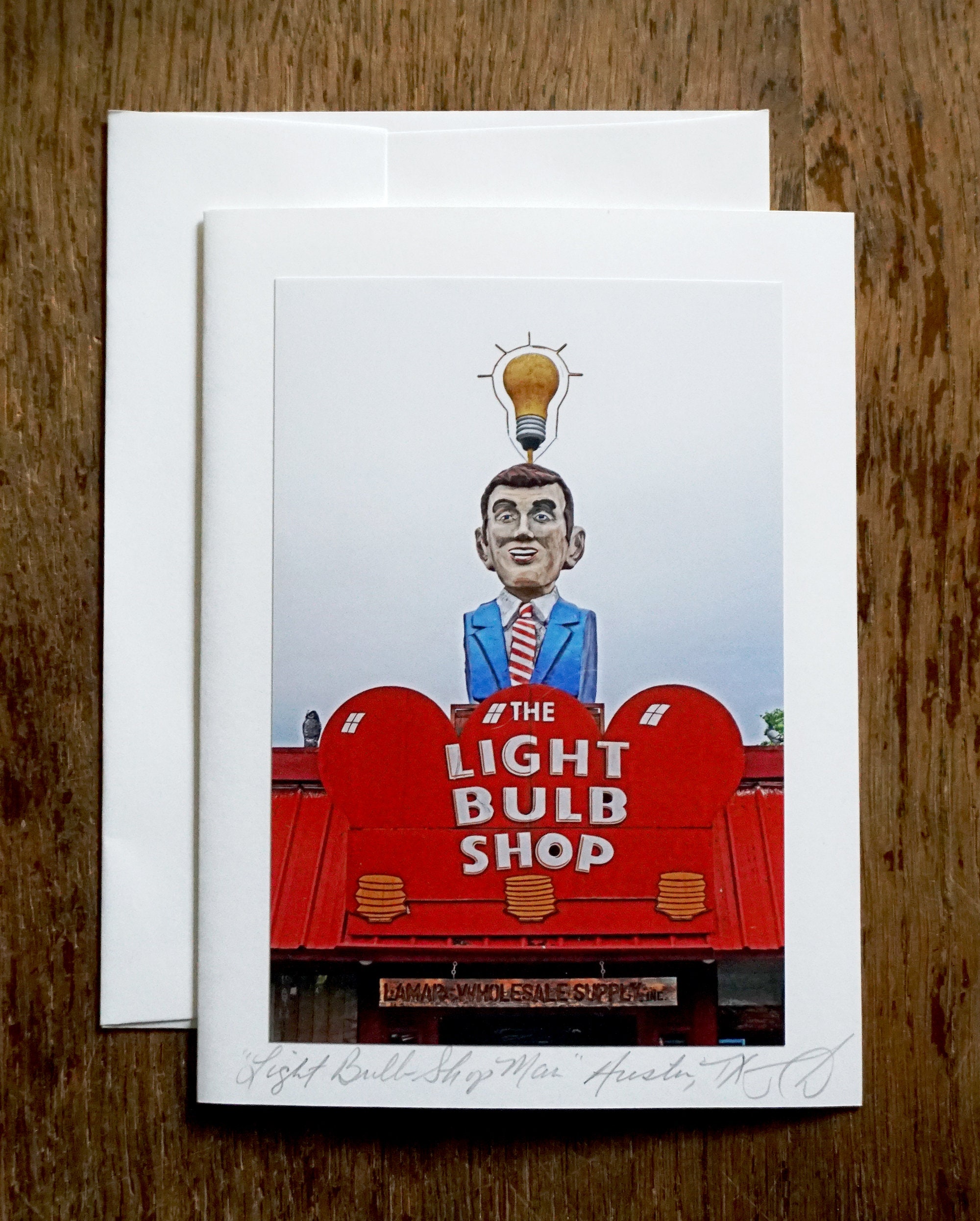 LIGHT BULB SHOP Man Handmade 5x7 Photo Greeting Card Card Stock and ...
