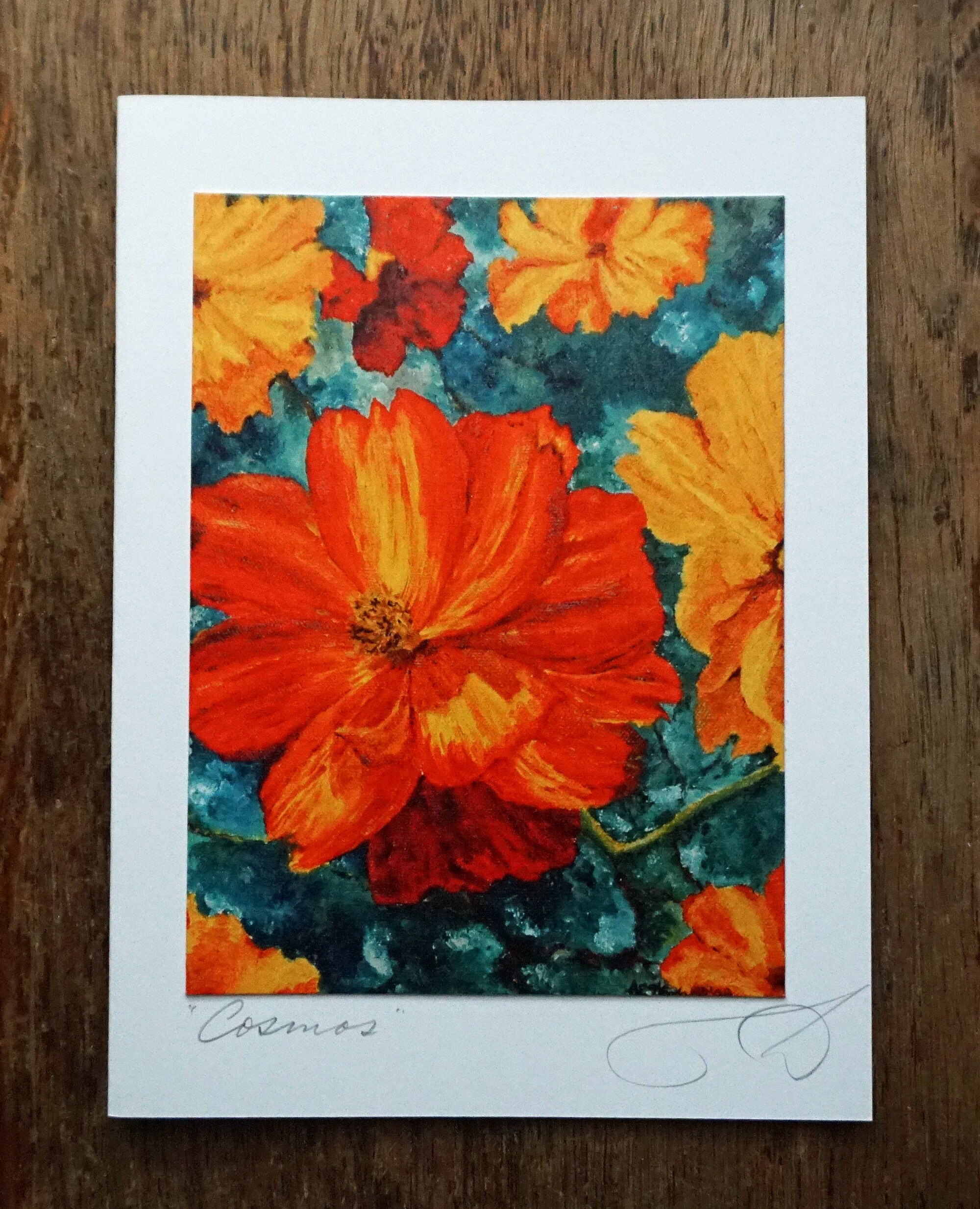 COSMOS ~ Handmade 5x7 Photo Greeting Card - Card Stock and Envelope ...