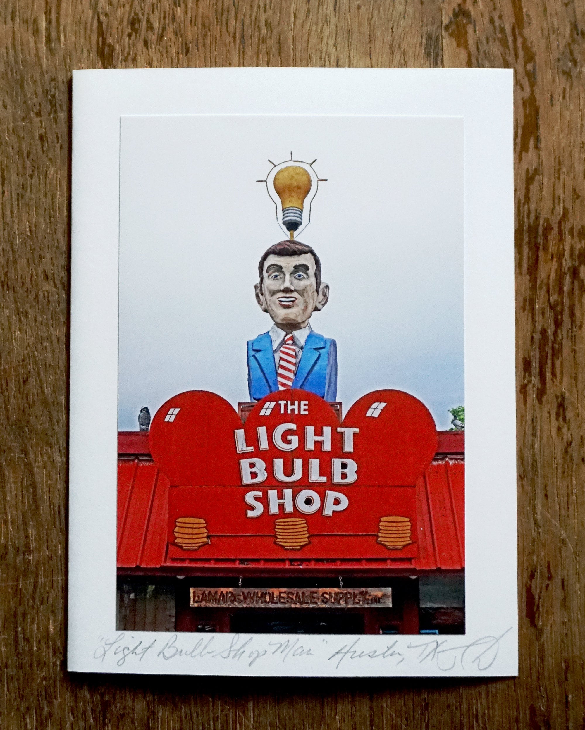 LIGHT BULB SHOP Man Handmade 5x7 Photo Greeting Card Card Stock and ...