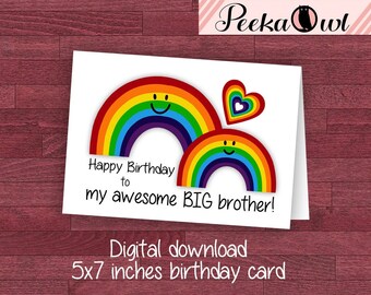 Printable Big Brother Card - Etsy